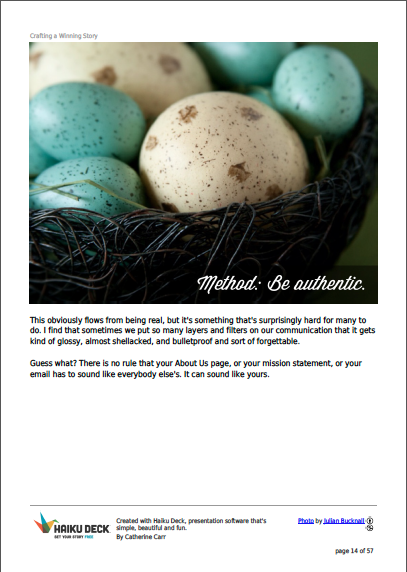 Simple, Stylish Presentation Handouts - Haiku Deck Blog